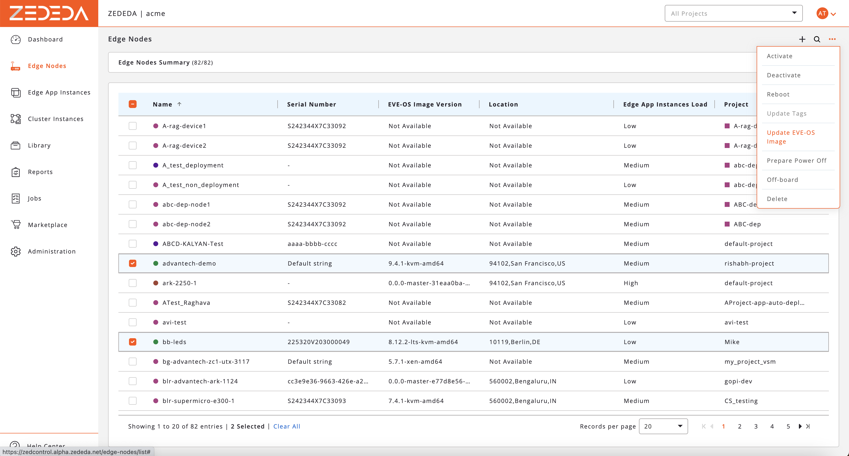 Update EVE-OS on Edge Nodes – ZEDEDA Help Center