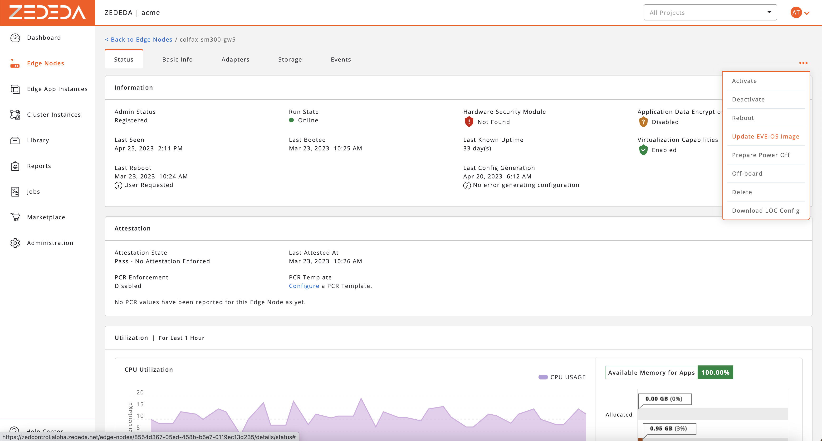 Update EVE-OS on Edge Nodes – ZEDEDA Help Center