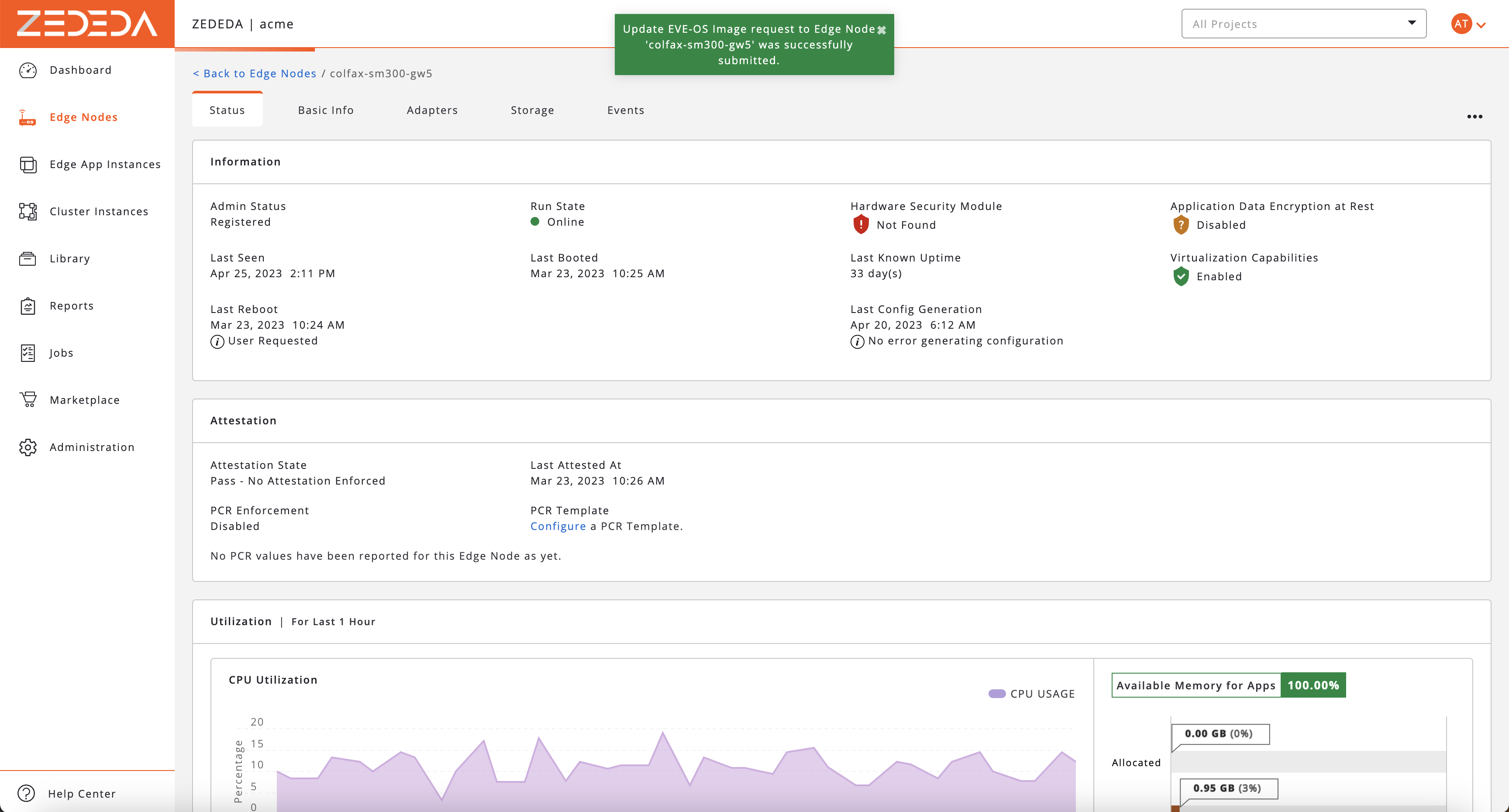 Update EVE-OS on Edge Nodes – ZEDEDA Help Center