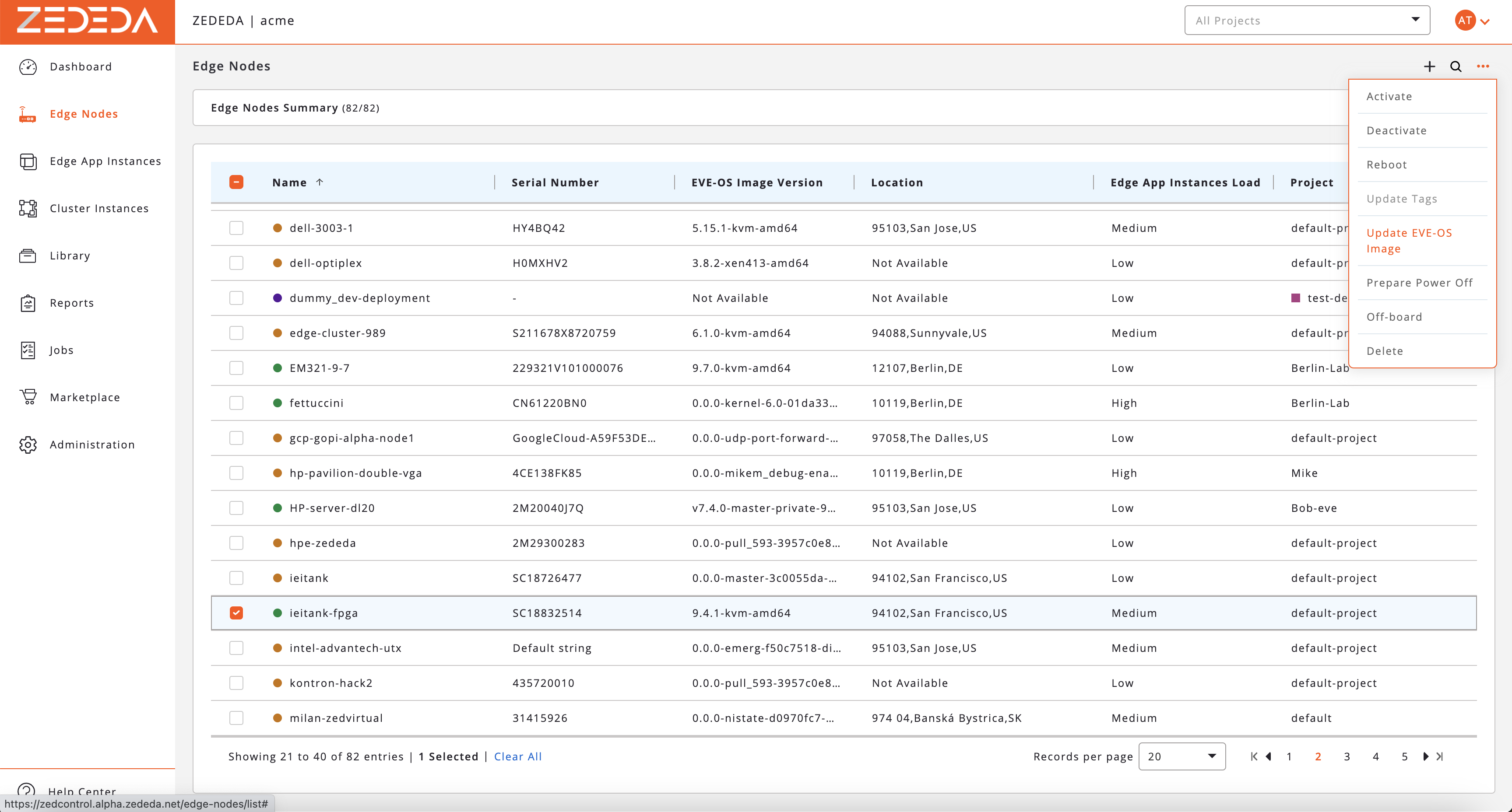 Update EVE-OS on Edge Nodes – ZEDEDA Help Center