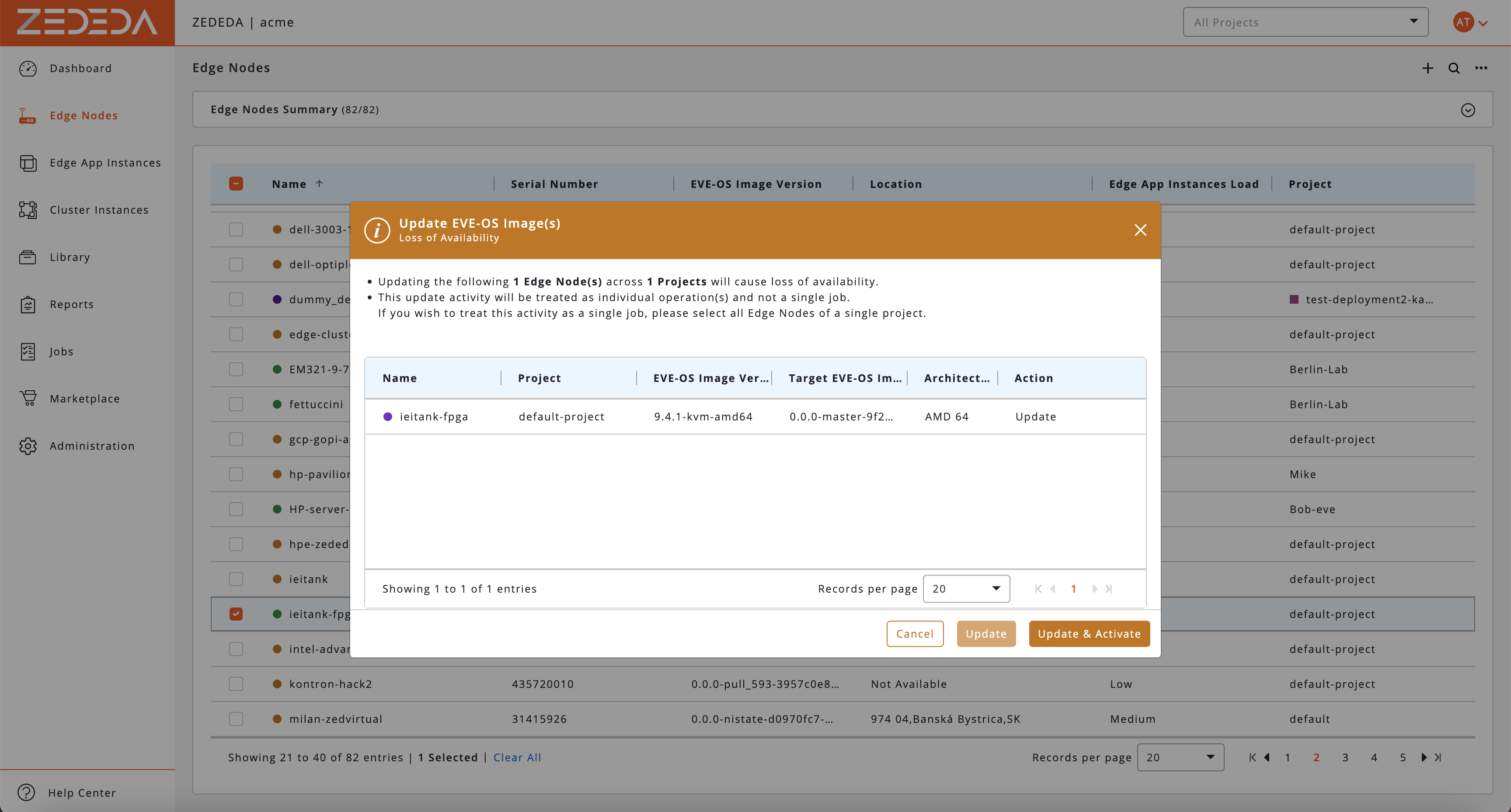 Update EVE-OS on Edge Nodes – ZEDEDA Help Center