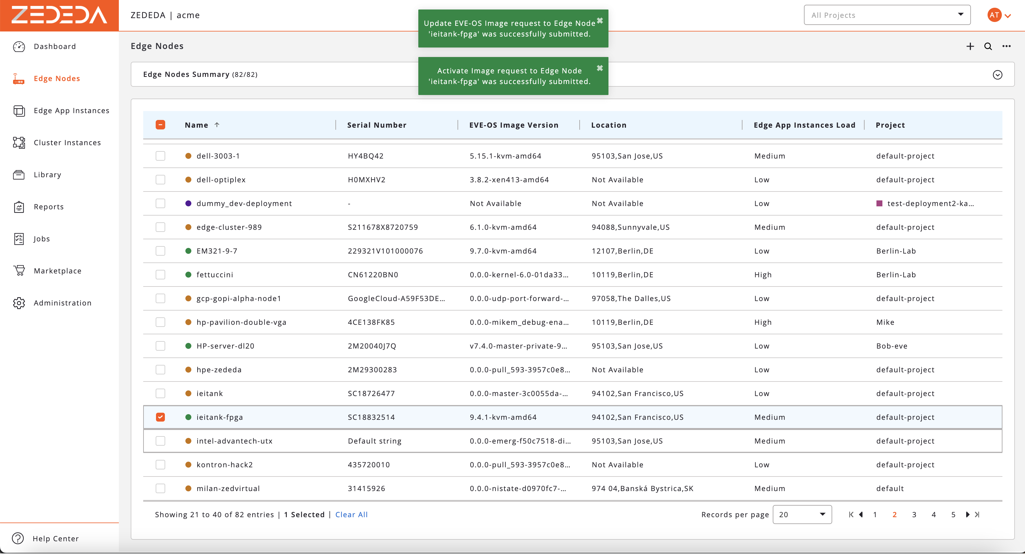 Update EVE-OS on Edge Nodes – ZEDEDA Help Center