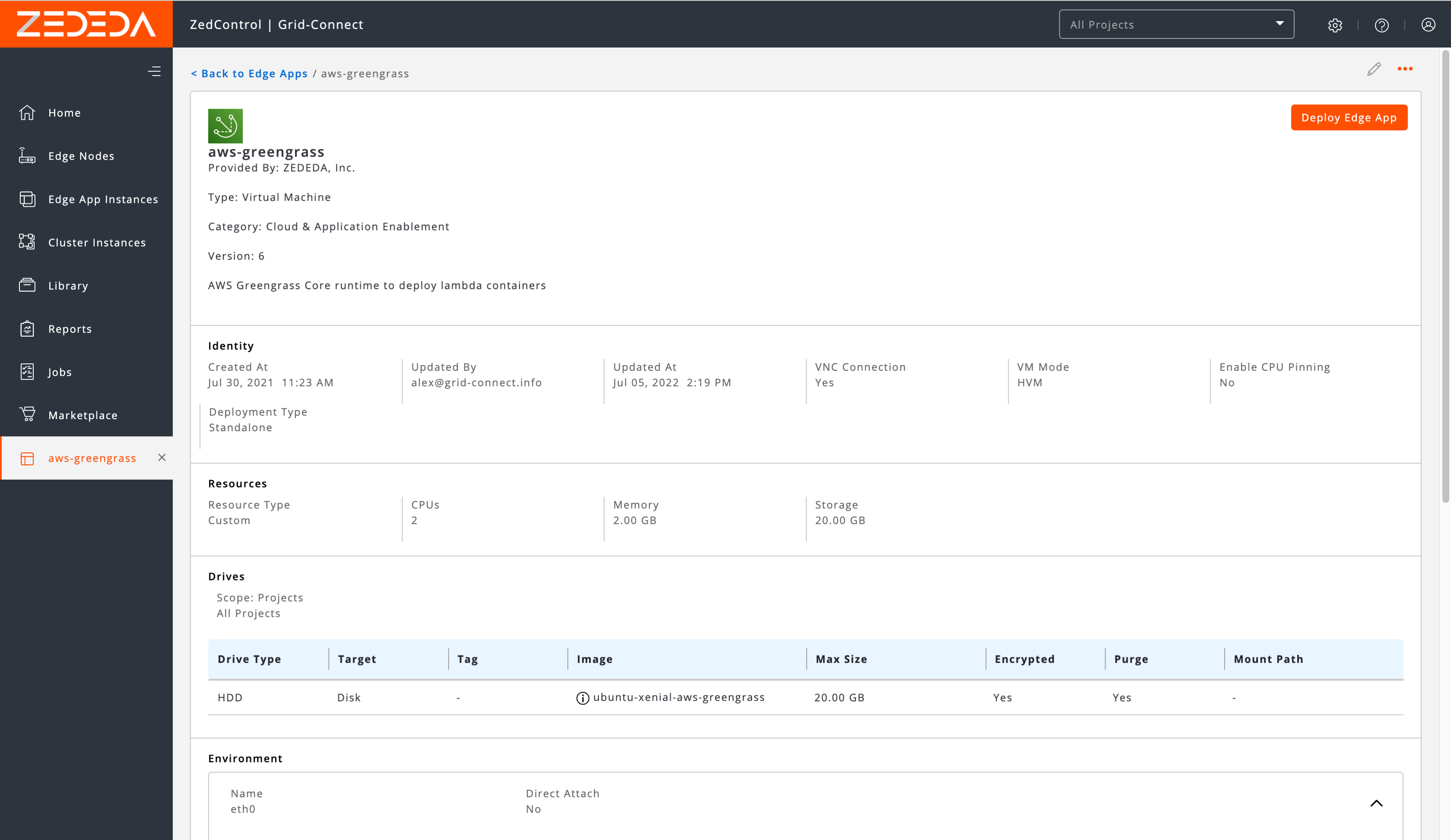 CPU pinning for an Edge Application Instances – ZEDEDA Help Center